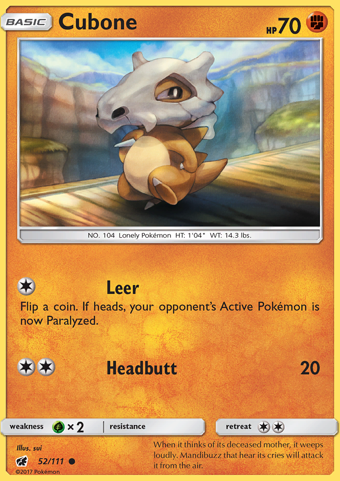Cubone 52 Crimson Invasion Pokefol io Current Historical Prices